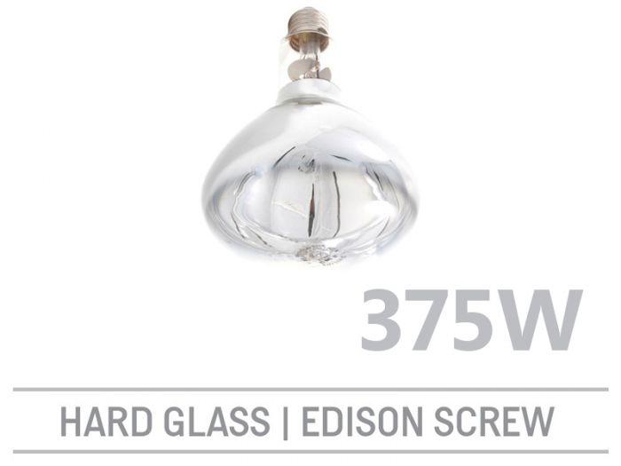 375W Hard Glass, Infrared Edison Screw Quartz Bulb - Catering Hardware ...