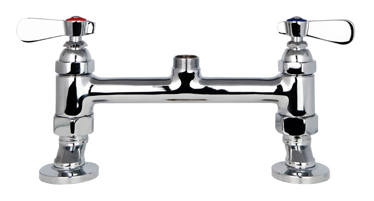 Deck Mounted Twin Feed, Twin Pedestal Taps - Catering Hardware Direct
