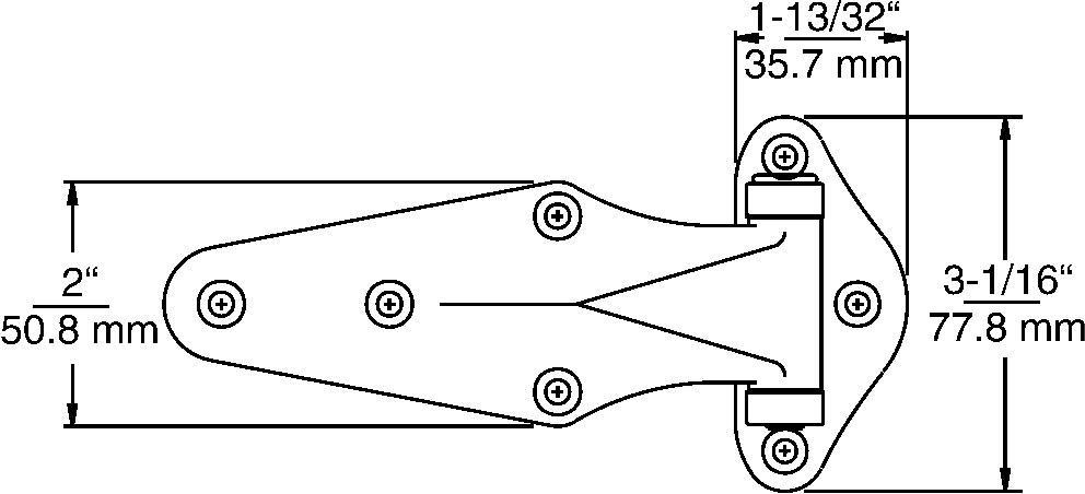 Narrow Flange Hinges - Catering Hardware Direct