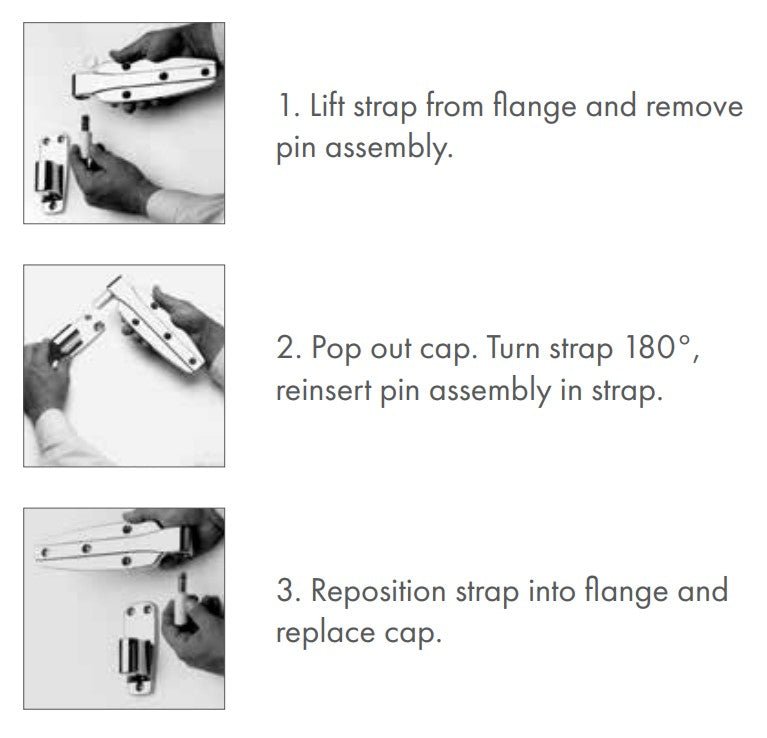 Reversible Cam-Rise Hinges - Catering Hardware Direct
