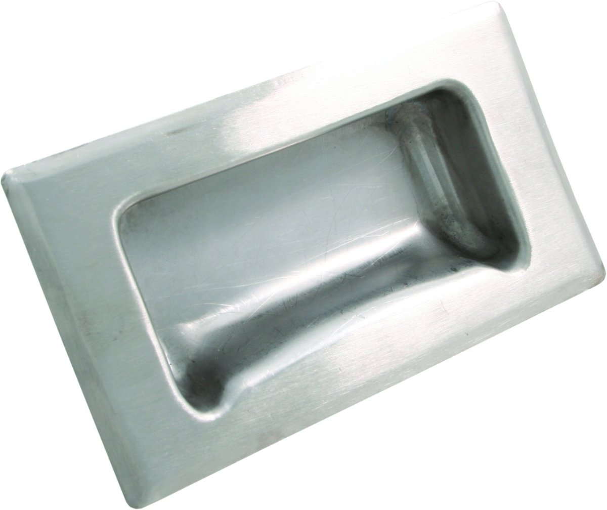 Stainless Steel Bevelled Edge Flush Door Pull - Catering Hardware Direct