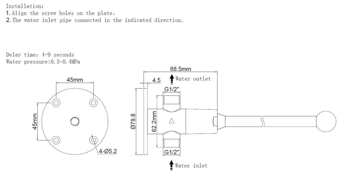 Wall Mounted Knee Valve - Catering Hardware Direct