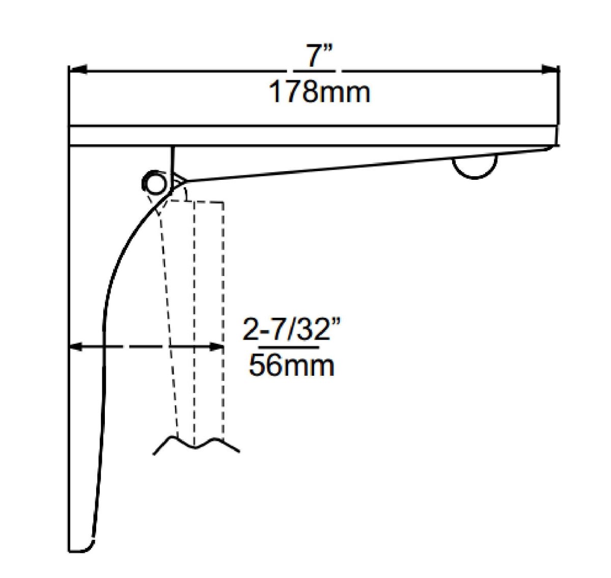 Zinc Plated Steel Slide Folding Drop Bracket - Catering Hardware Direct